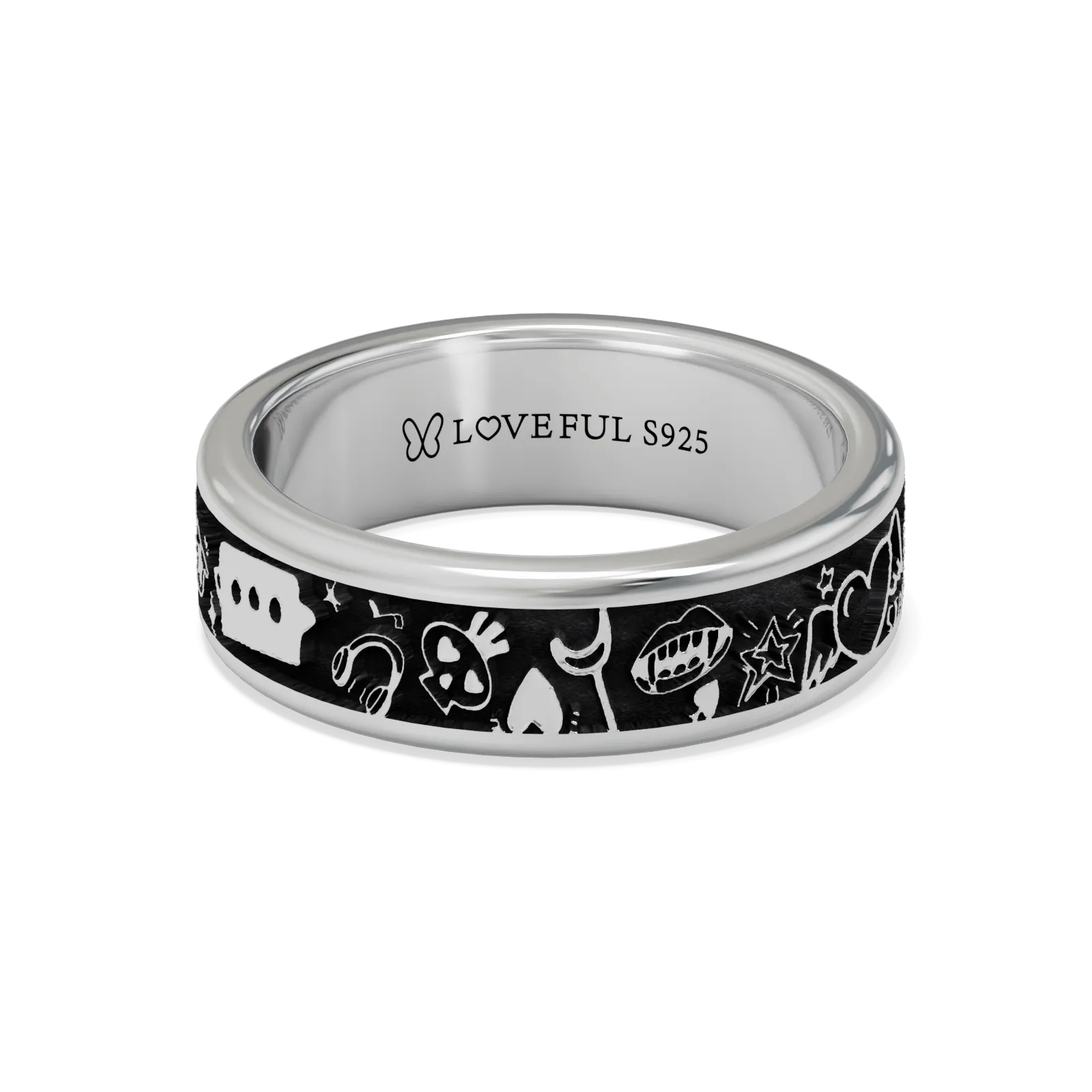 Polished Silver Ring, Classic Vintage Square, SOME FASION - LovefulAI